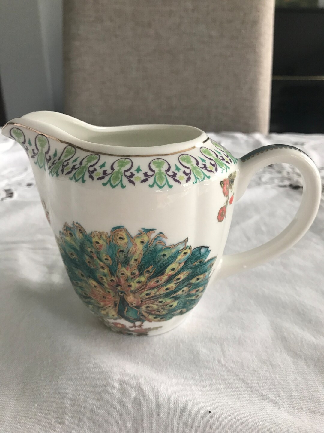 Vintage Grace's Teaware Peacock Creamer / Milk Jug - Etsy