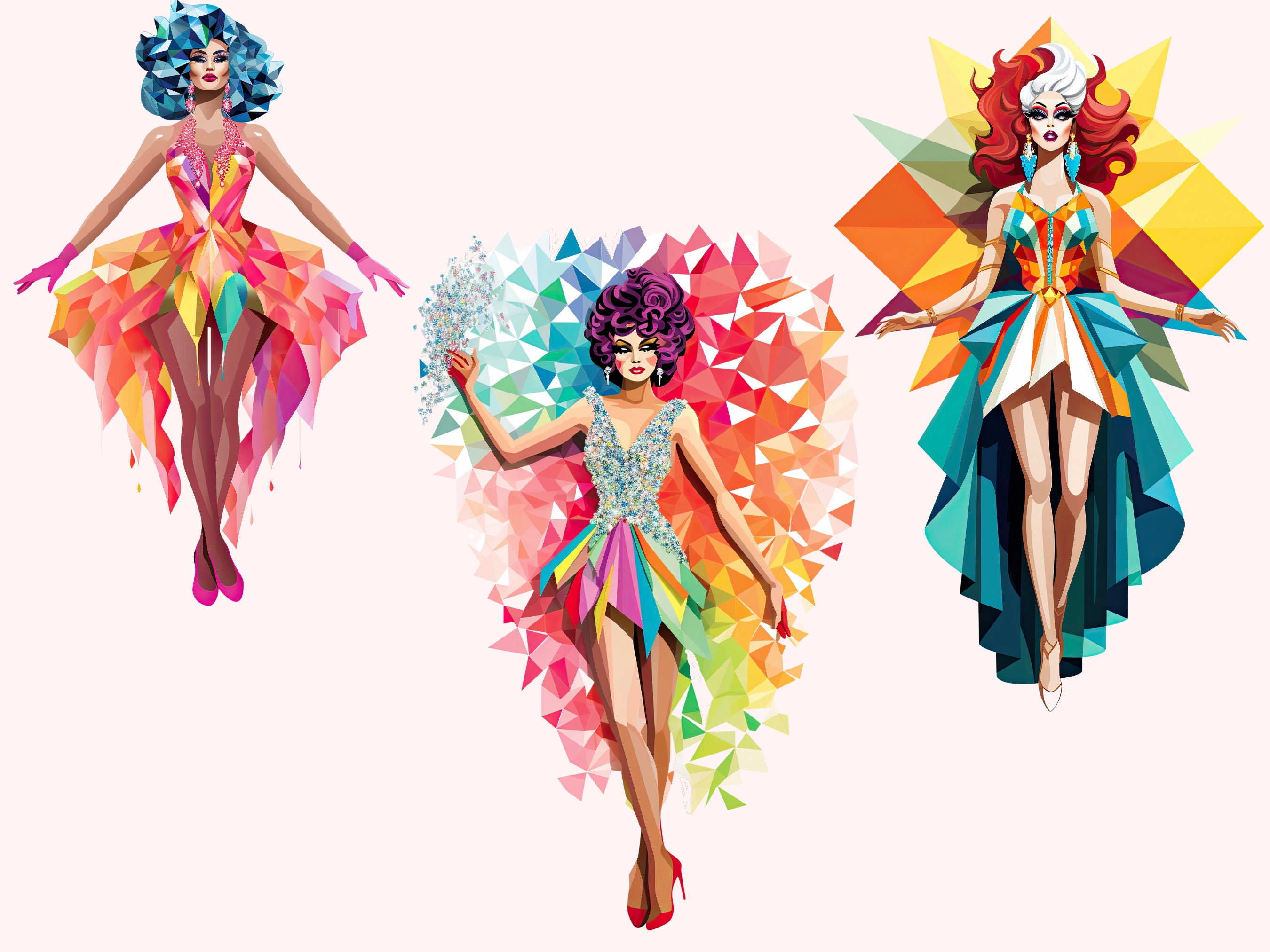 Stunning Drag Queens 30 Pngs Clipart Images Pictures for Flyers Posters ...