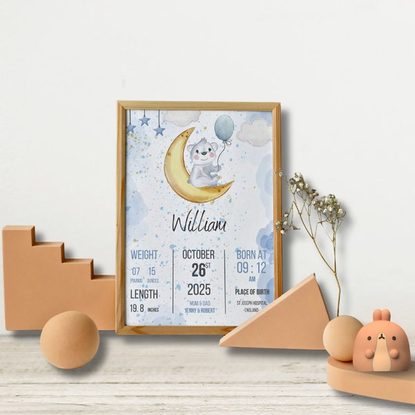 Baby Birth Print - Etsy