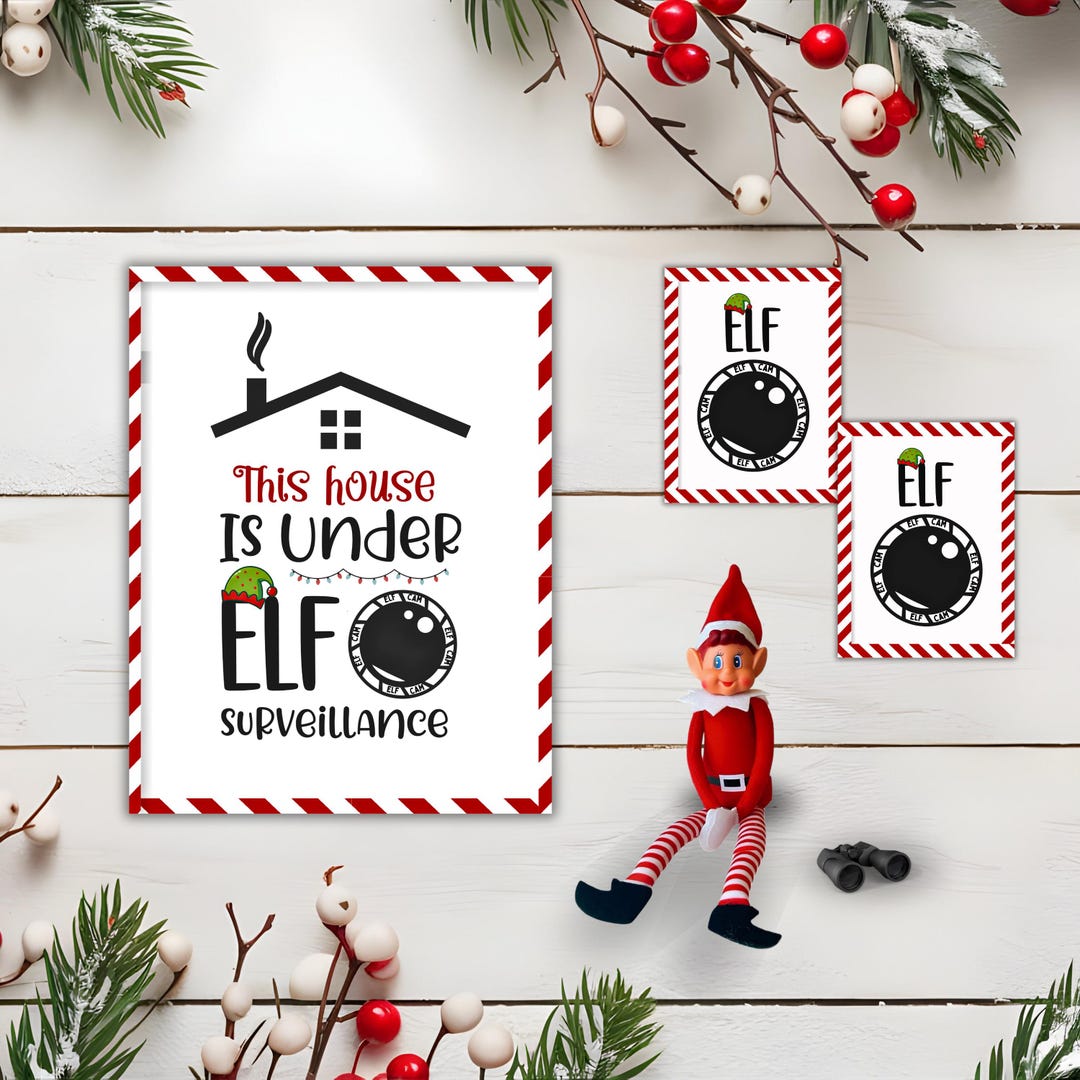 Elf Home Surveillance Kit Printable Elf Camera Cards Elf Creative Props ...