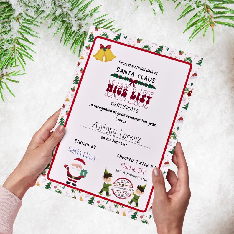 Magical Christmas Kit for Kids Letter From Santa Claus Nice List ...