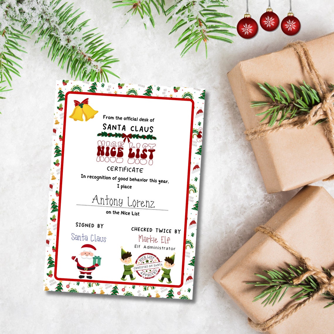 Magical Christmas Kit for Kids Letter From Santa Claus Nice List ...