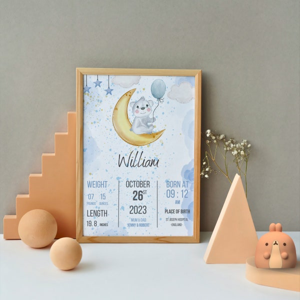 Baby Birth Print - Etsy
