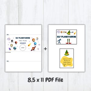 Elf Planetarium and Printable Elf Welcome Cards Elf Creative Props ...