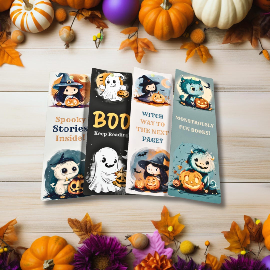 Halloween Bookmarks, Spooky Designs (digital Download) - Etsy