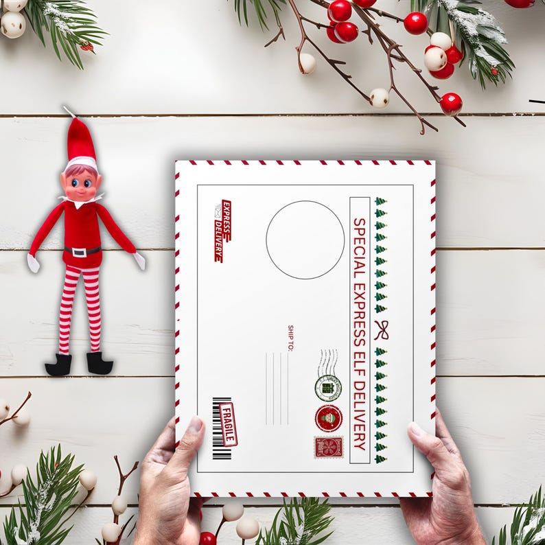 Elf Arrival Letter & Envelope Set: North Pole Christmas Printable (PDF ...