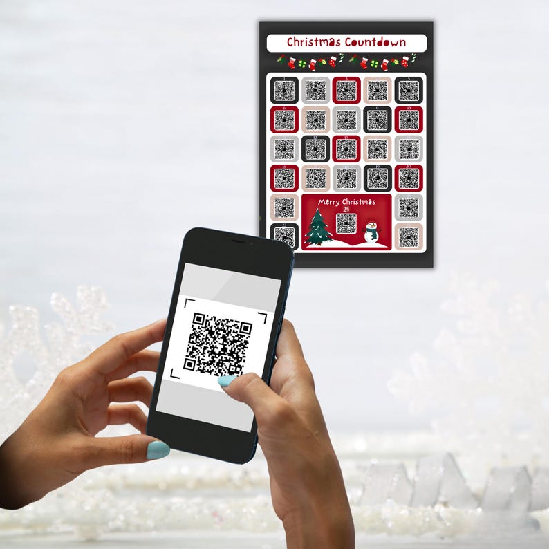 Advent Calendar Playlist Printable Design Holiday Music Countdown ...