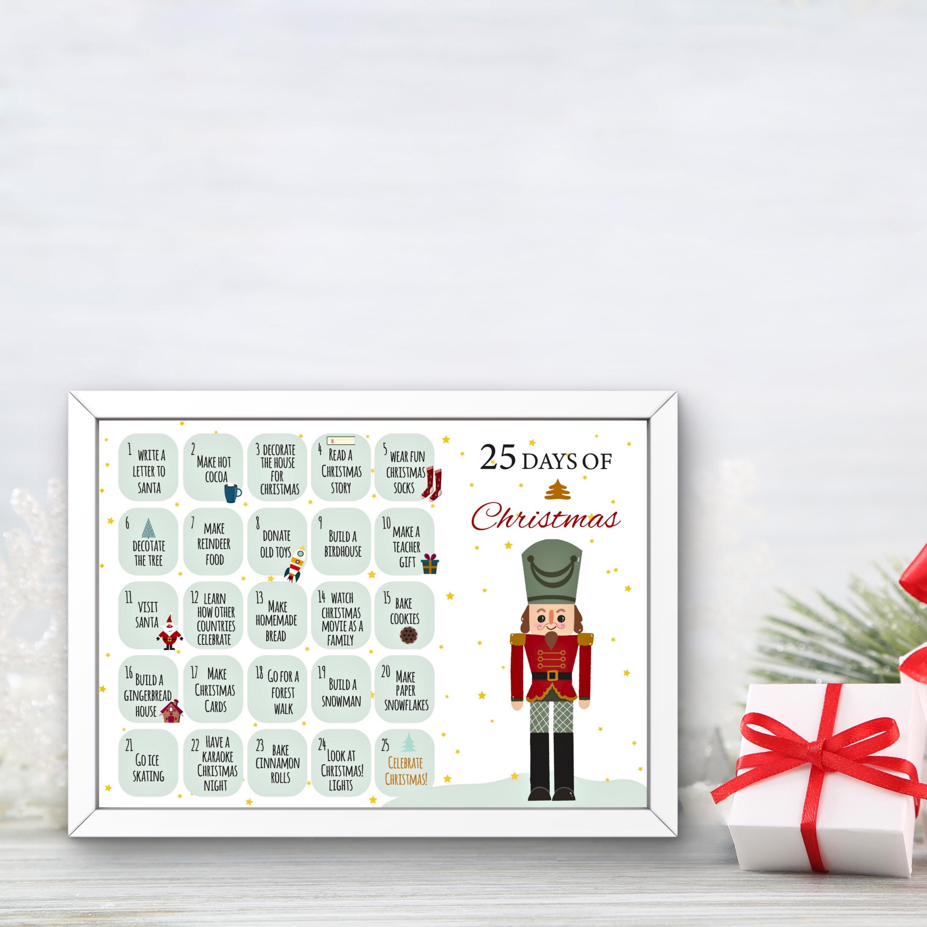 Advent Calendar Printable Bundle - Pdf, PNG, EPS | DIY Christmas ...