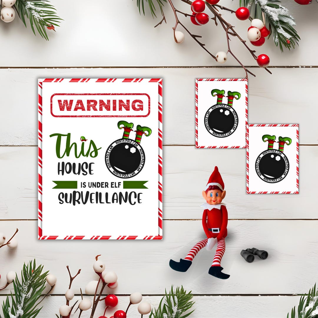 Elf Home Surveillance Kit Printable Elf Camera Cards Elf Creative Props ...