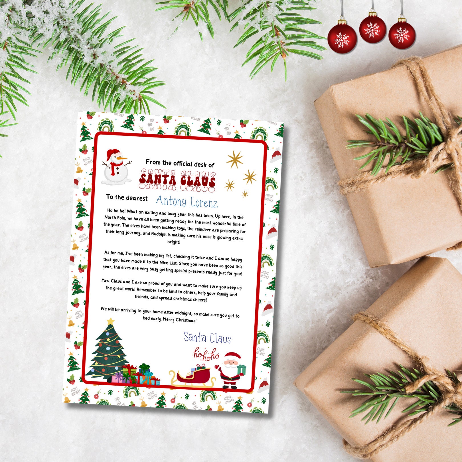 Magical Christmas Kit for Kids Letter From Santa Claus Nice List ...