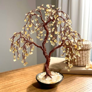 Citrine Willow Crystal Tree,abundance Tree of Life, Natural Stone Tree ...