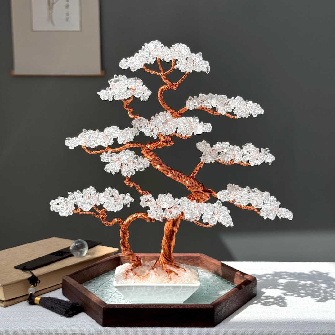 Large Clear Quartz Crystal Tree, Chakra Healing Tree, Gemstone Tree ...