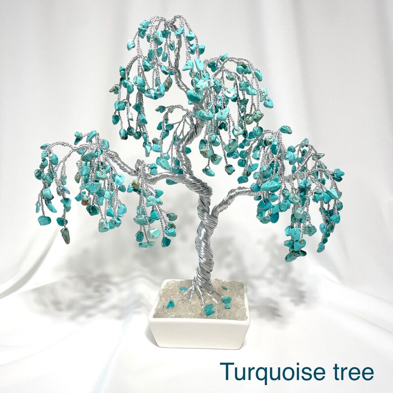 Turquoise Willow Tree Stone of wisdom Tree - Etsy