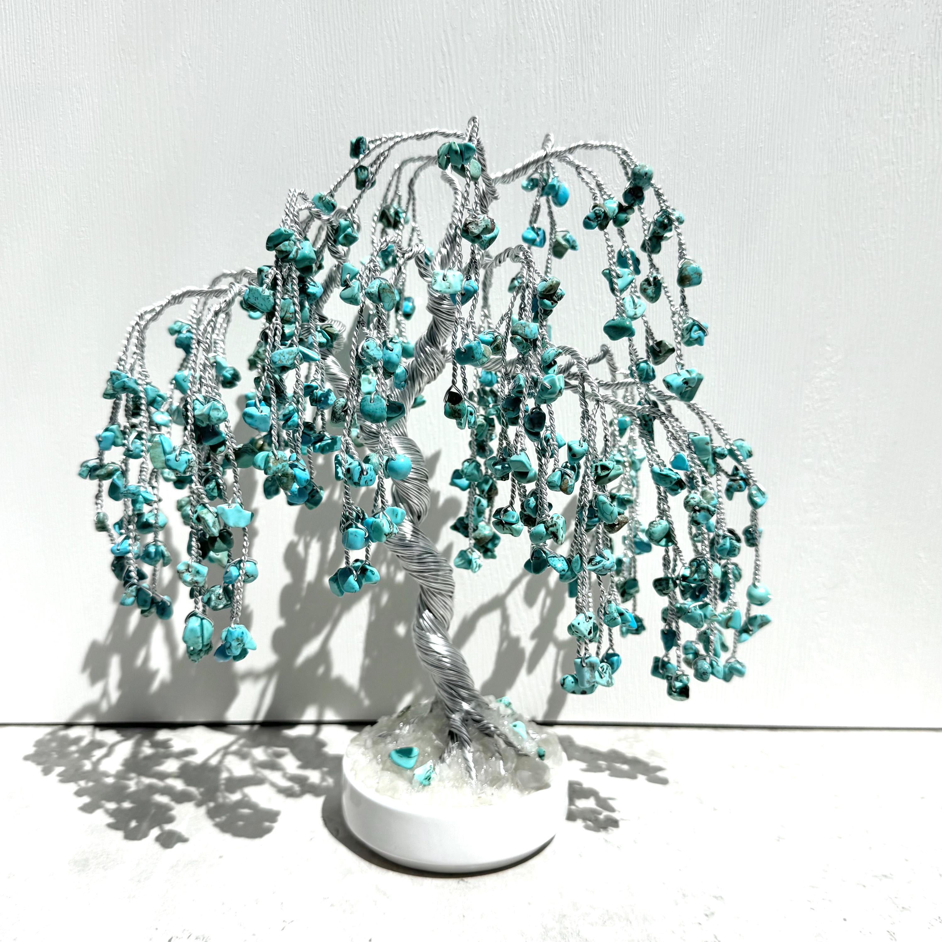 Turquoise Willow Tree of Life, Chakra Healing Gemstone Sculpture - Etsy