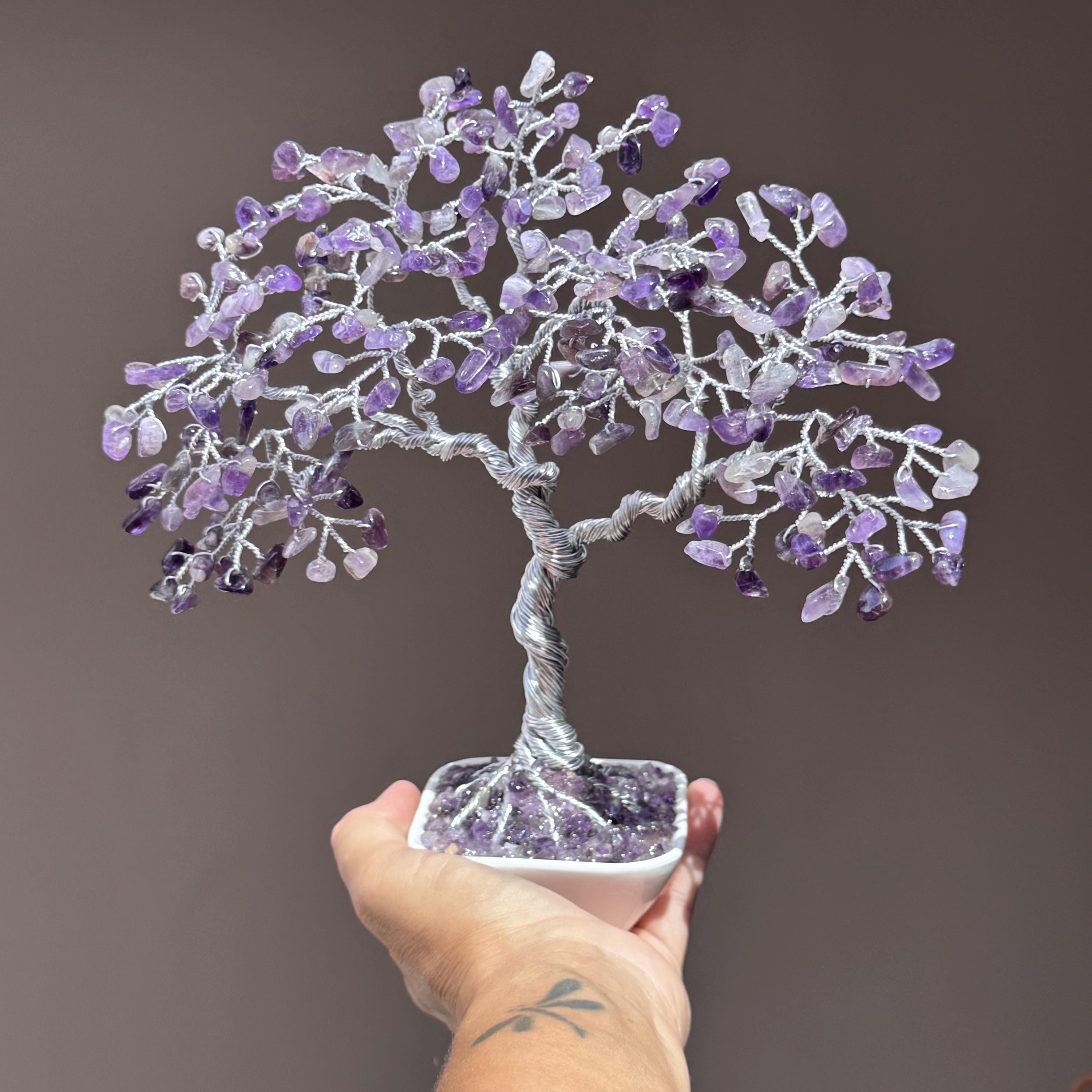 Amethyst Crystal Tree of Life: Wire Gemstone Feng Shui Decor - Etsy
