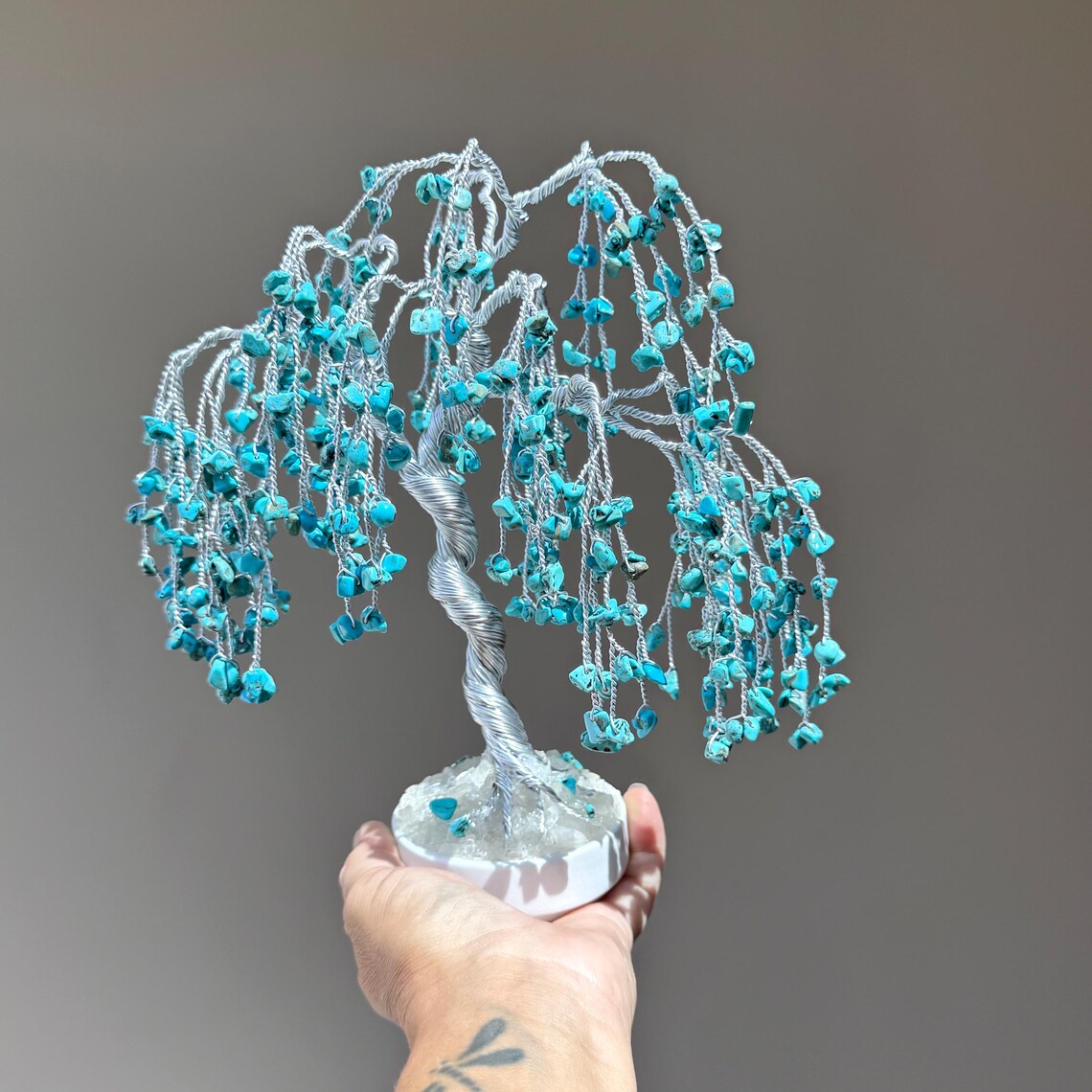 Turquoise Willow Tree of Life, Chakra Healing Gemstone Sculpture - Etsy