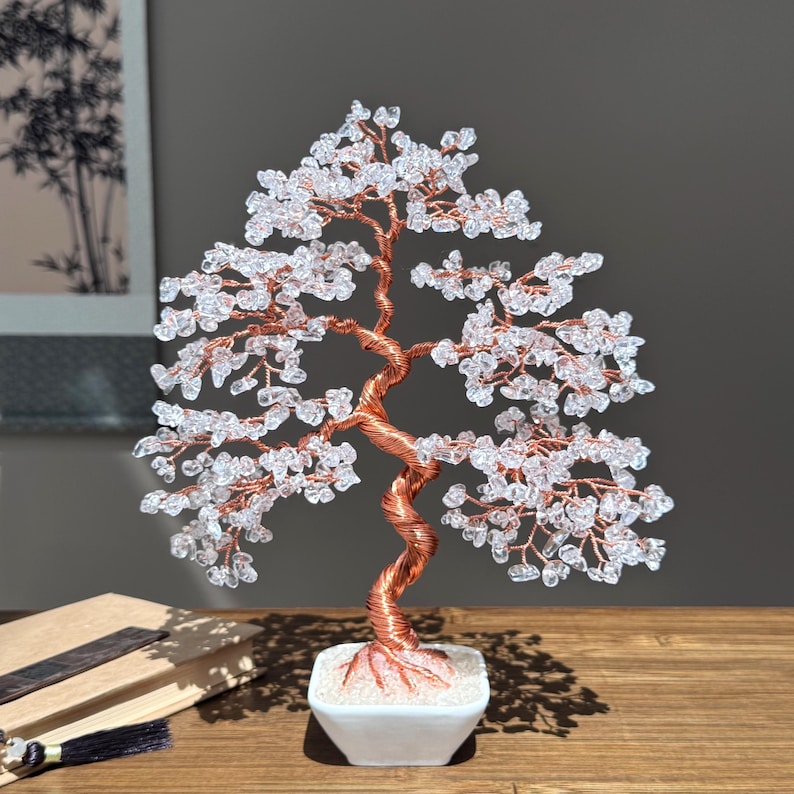 Clear Quartz Crystal Bonsai Tree: Chakra Healing, Feng Shui Decor - Etsy
