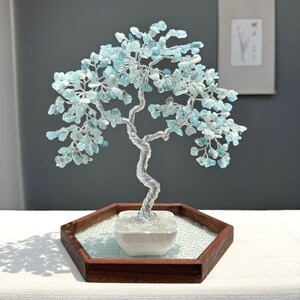 Aquamarine Crystal Tree, Chakra Healing Gemstone Tree, "shield Stone ...