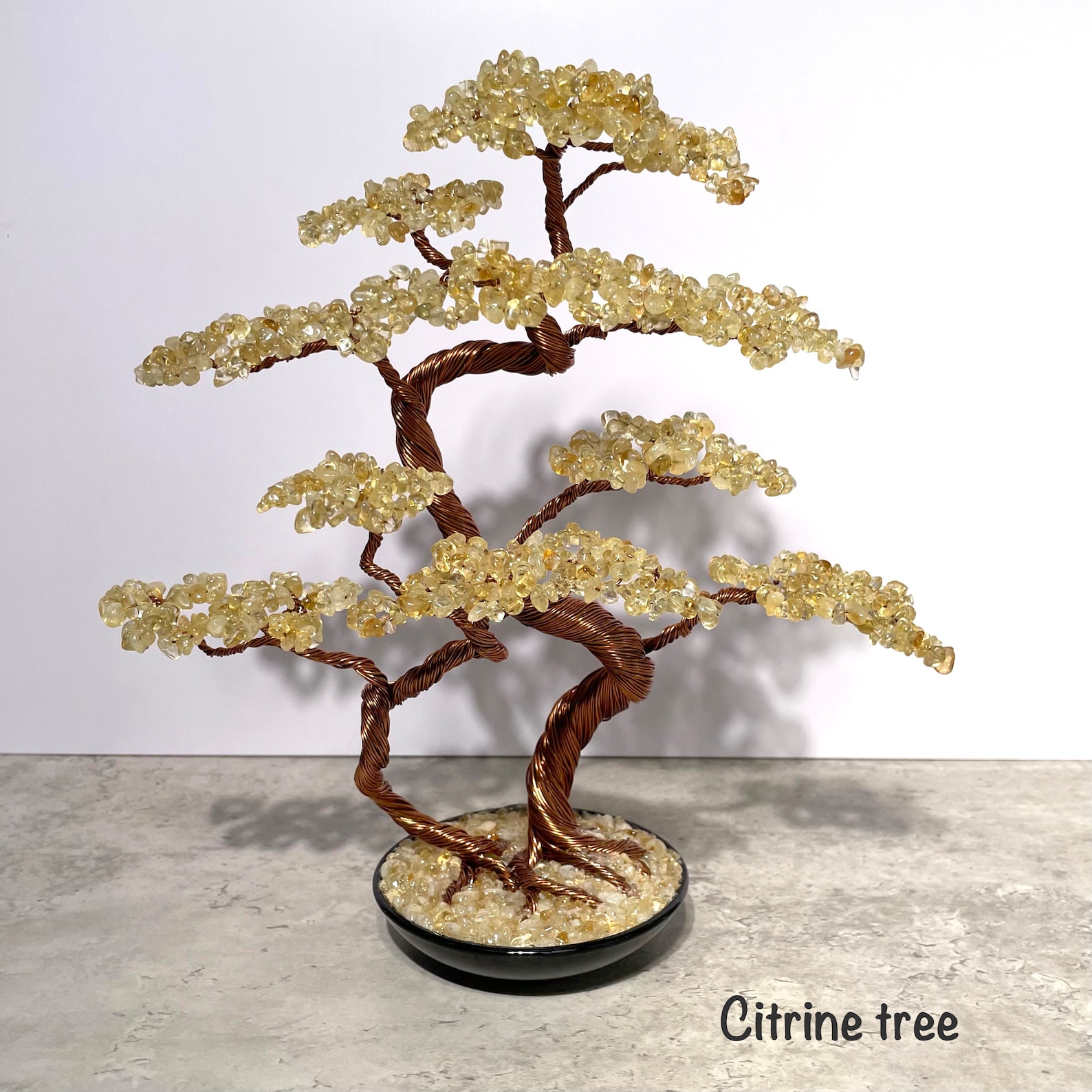 Large Citrine Crystal Tree, Abundance Tree of Life, Natural Stone Tree ...