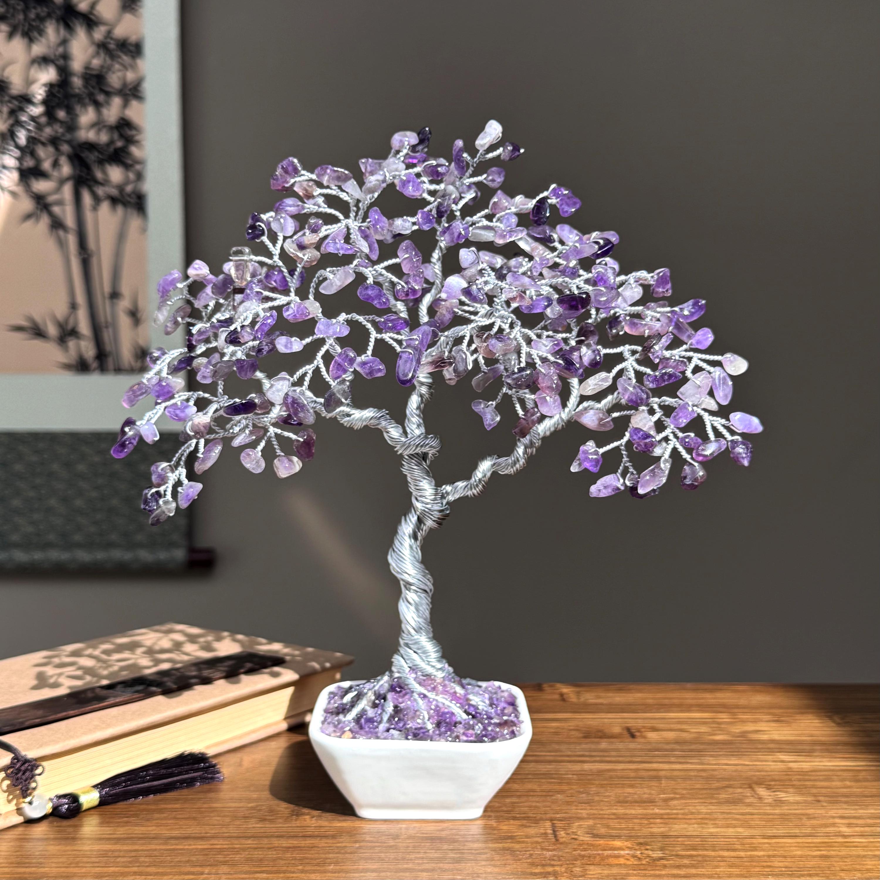 Amethyst Crystal Tree of Life: Wire Gemstone Feng Shui Decor - Etsy