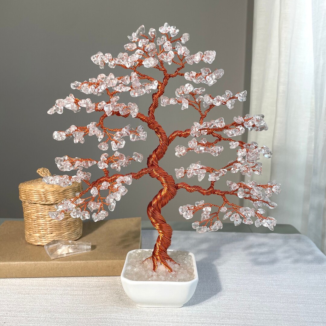 Clear Quartz Crystal Bonsai Tree: Chakra Healing, Feng Shui Decor - Etsy