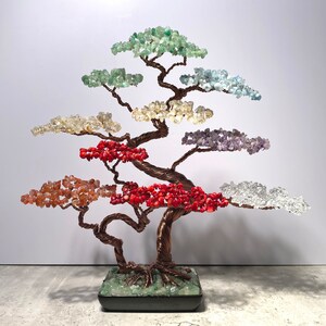 Seven Chakra Bonsai Crystal Tree, Gemstone Tree, Natural Crystal Tree ...