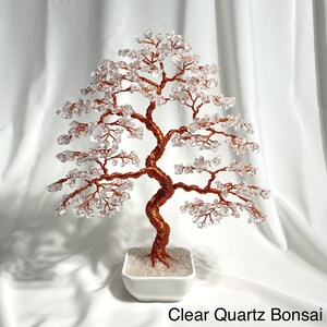 Clear Quartz Bonsai Tree, Chakra Healing Tree, Gemstone Tree, Natural ...