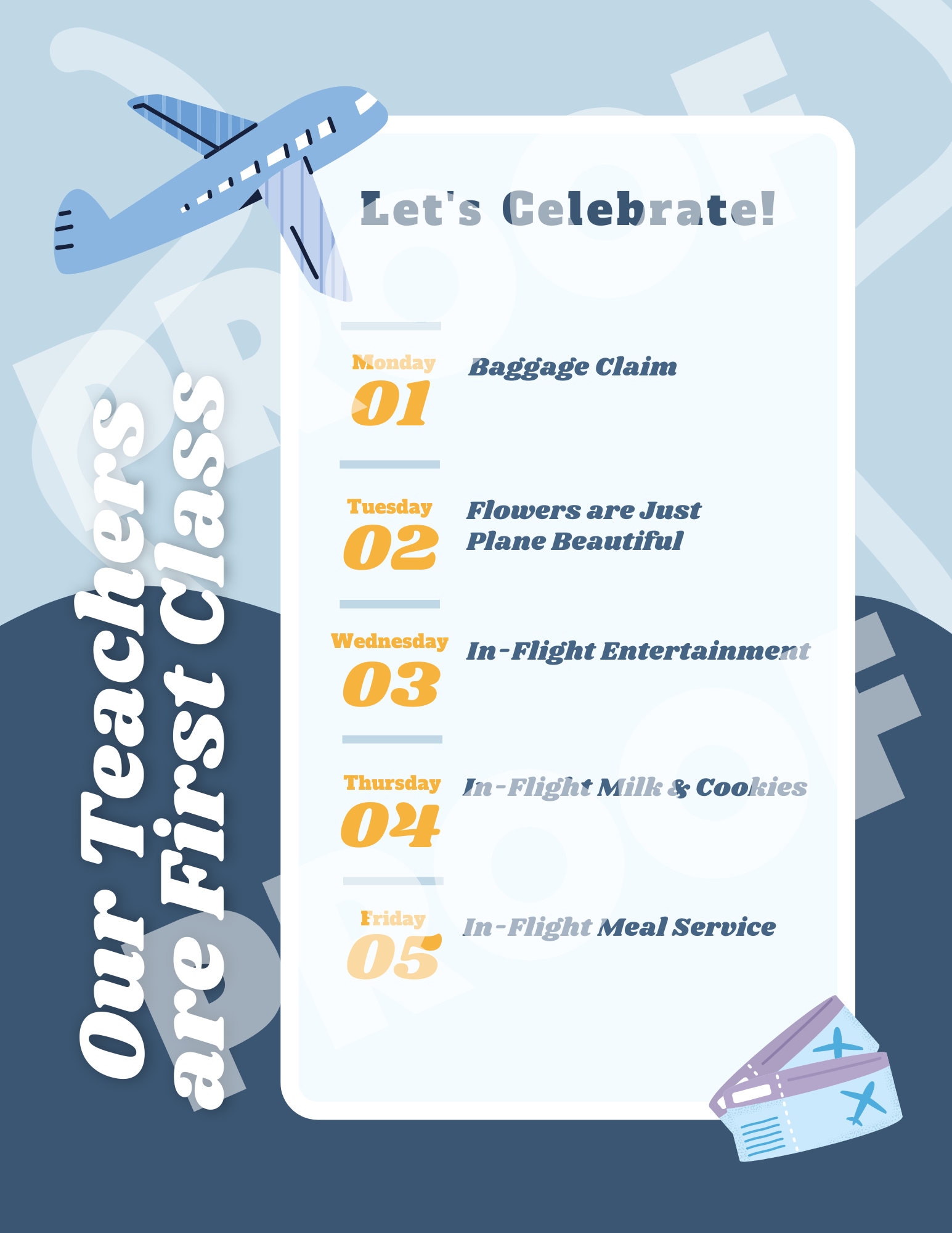 Teacher Appreciation Download Kit| Our Teachers Are First Class ...