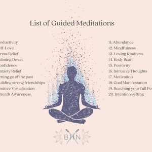 20 Guided Meditation Scripts, Mindfulness, Relaxation, Anxiety Relief ...