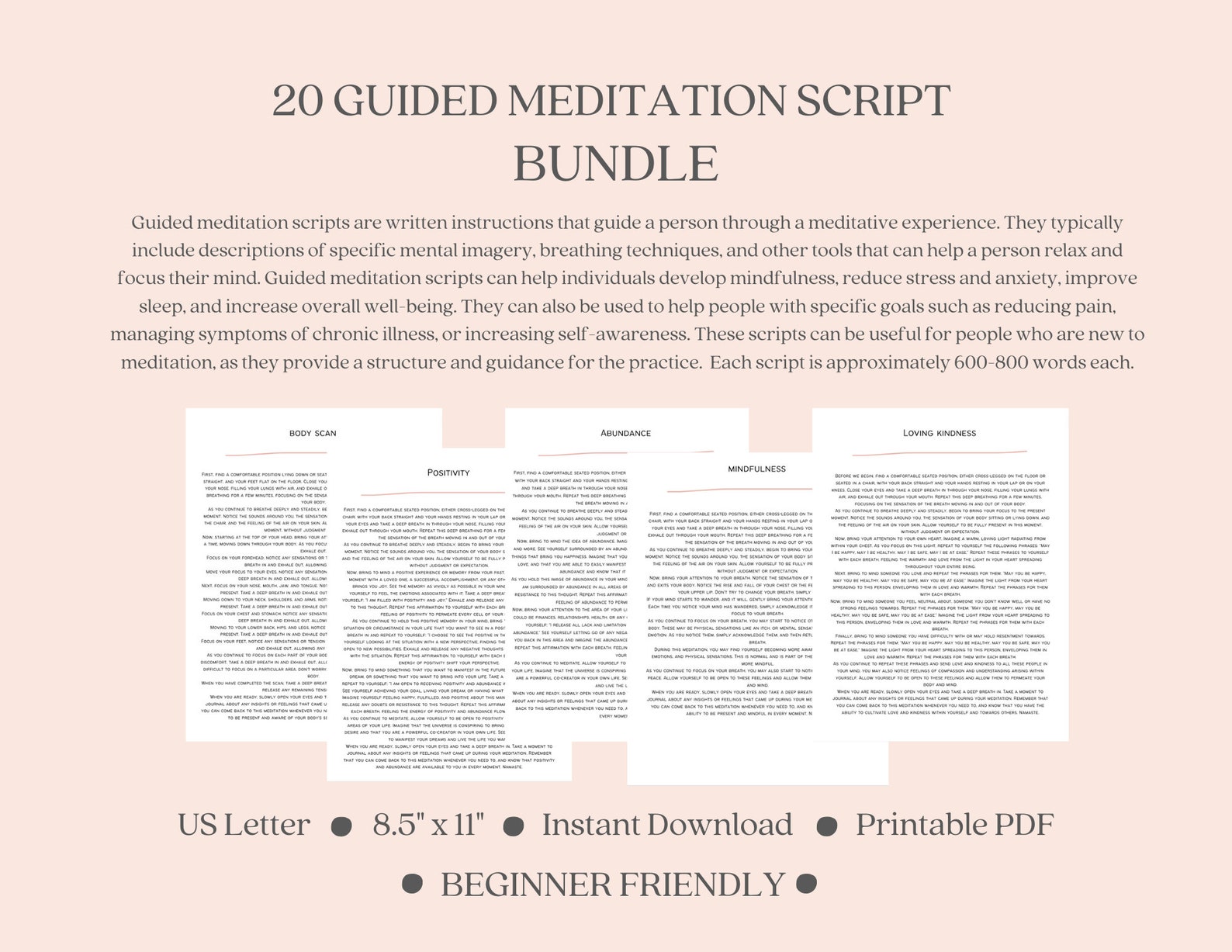 20 Guided Meditation Scripts, Mindfulness, Relaxation, Anxiety Relief ...