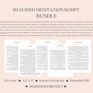 20 Guided Meditation Scripts, Mindfulness, Relaxation, Anxiety Relief ...
