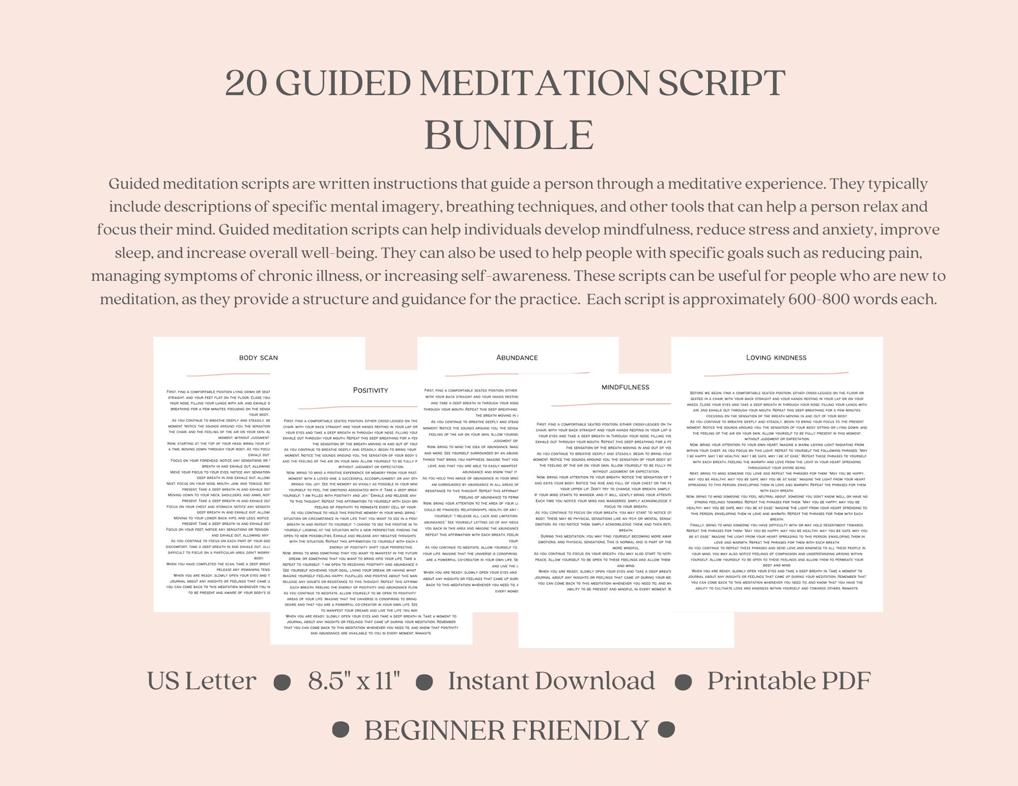 20 Guided Meditation Scripts, Mindfulness, Relaxation, Anxiety Relief ...