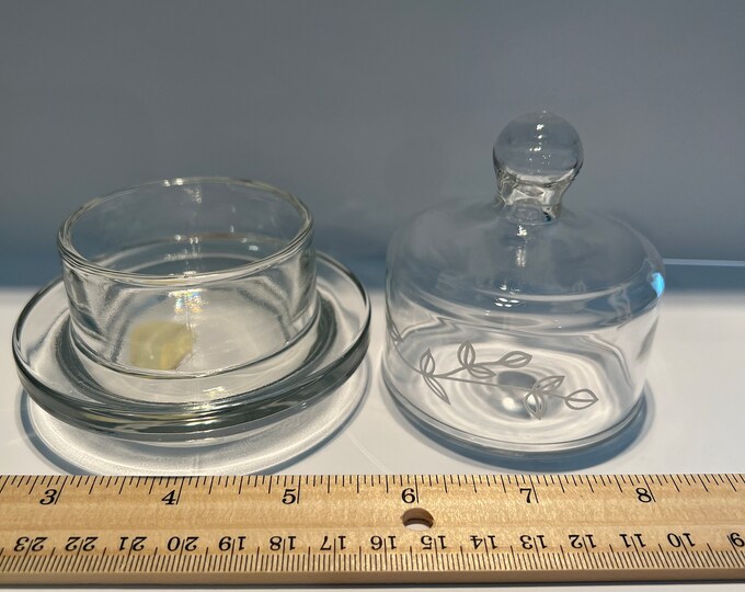 Princess House/heritage Collection/blown Glass/butter Dish - Etsy
