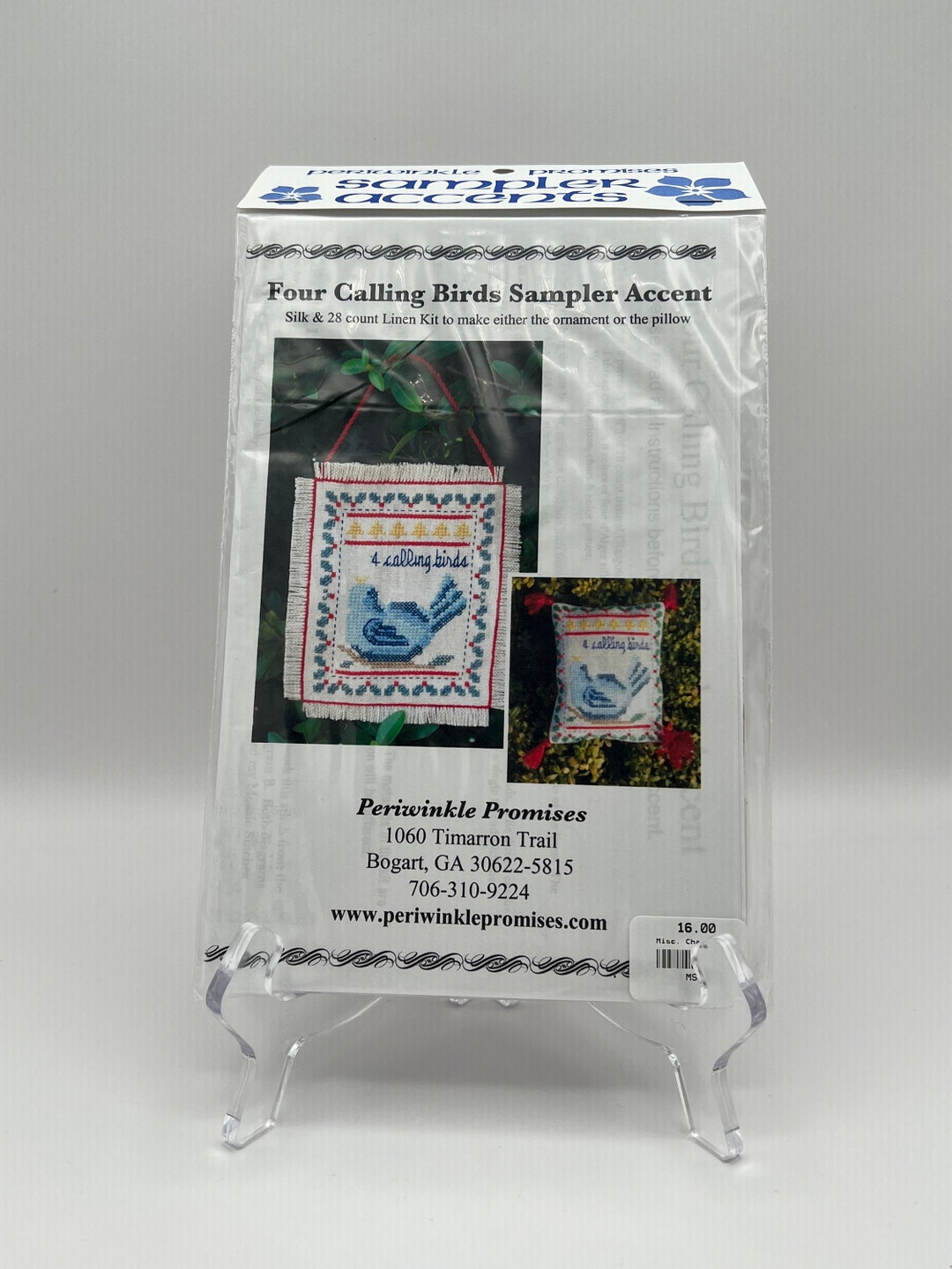 Periwinkle Promises Sampler Kit Cross Stitch Four Calling Birds - Etsy