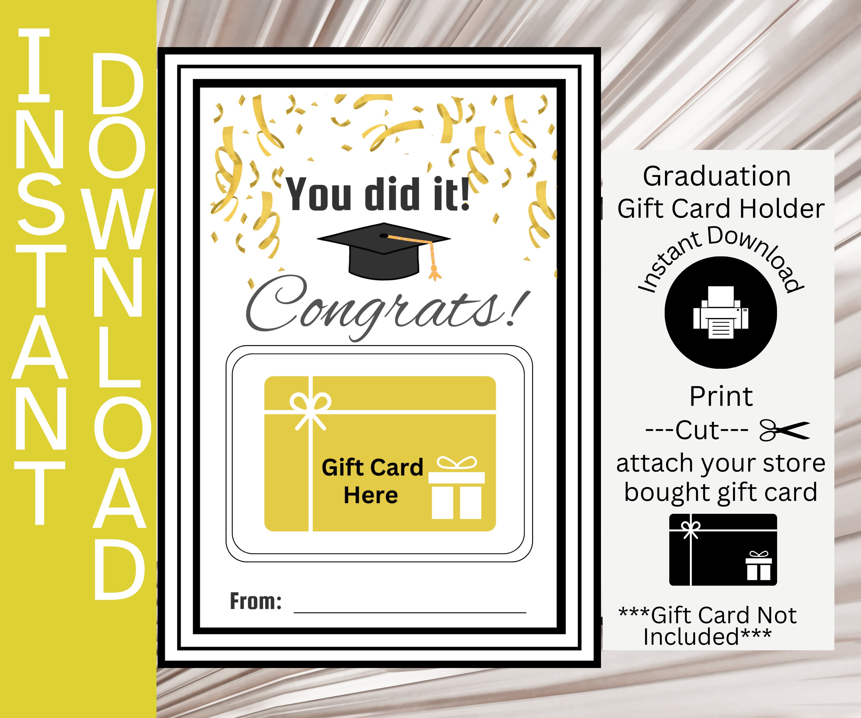 Graduation Gift Card Holder Printable – Congrats Grad Gift Card Holder ...