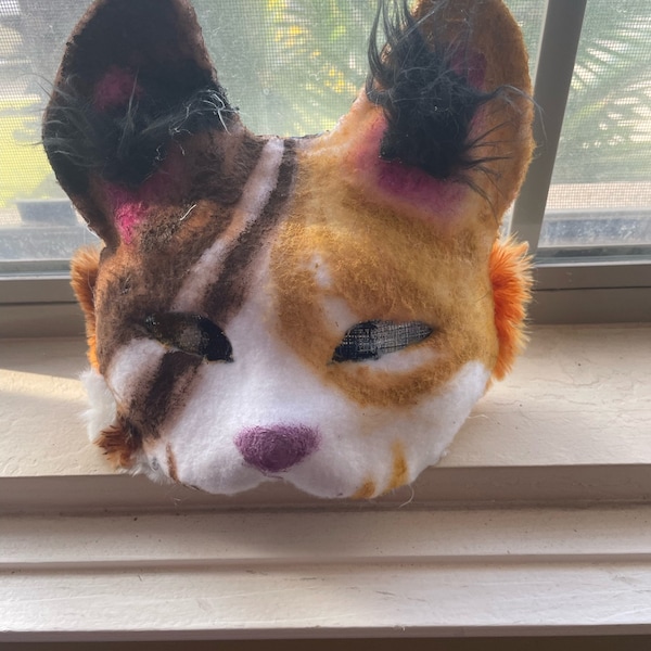 Calico Cat Therian Mask and Tail - Etsy