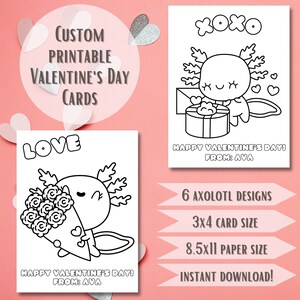 Valentines Day Print Out for Kids Custom Printable Valentine Card for ...