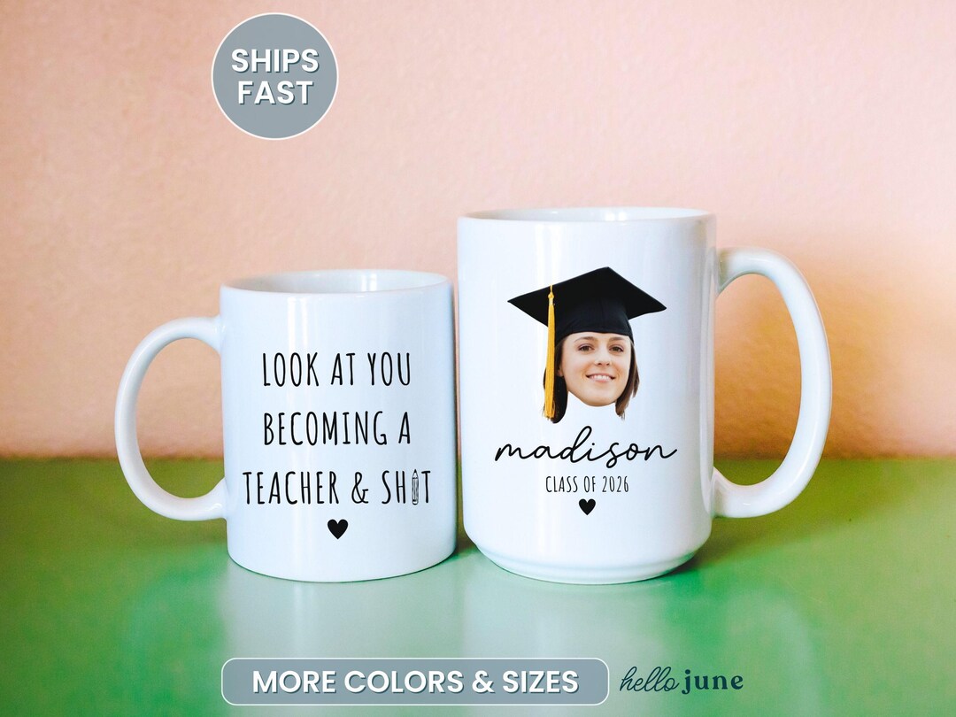 Teacher Graduation Custom Photo Mug Graduation Gift for Teacher ...