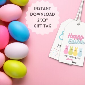 Personalized Easter Gift Tags, Printable Easter Favor Tag, Favorite ...