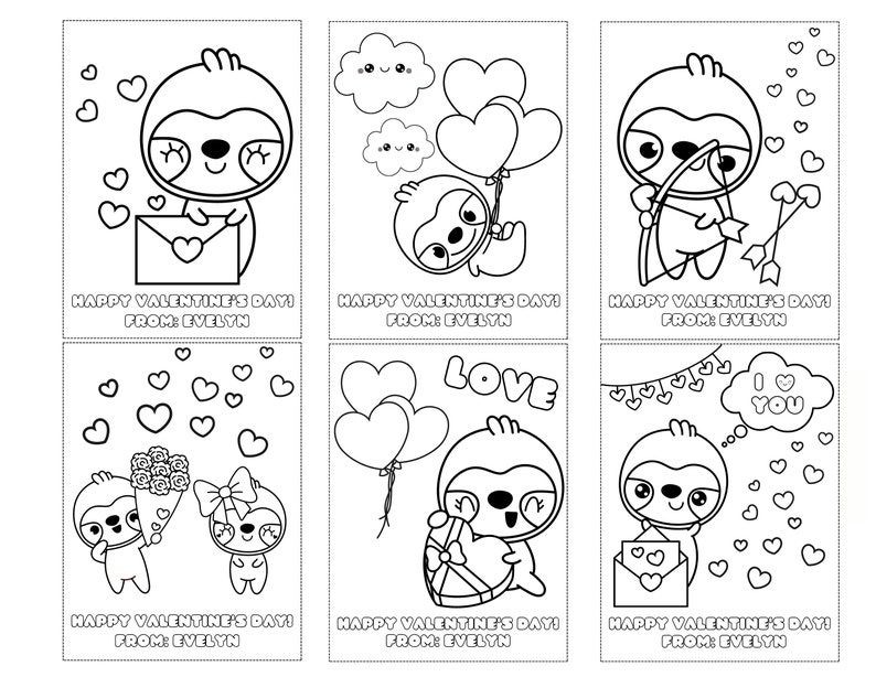 Kids Printable Activity Coloring Page Kids Valentines Day - Etsy