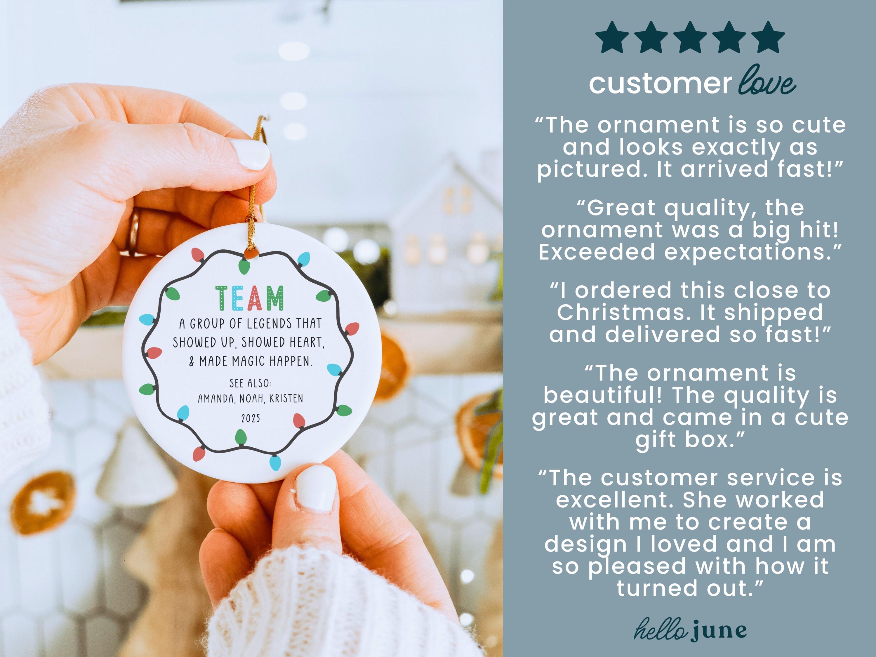 Team Definition Custom Team Ornaments Team Holiday Gifts Personalized ...