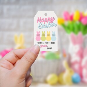 Personalized Easter Gift Tags, Printable Easter Favor Tag, Favorite ...