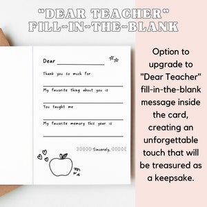 Teacher Appreciation Week Personalized Teacher Gift Card Holder Card ...