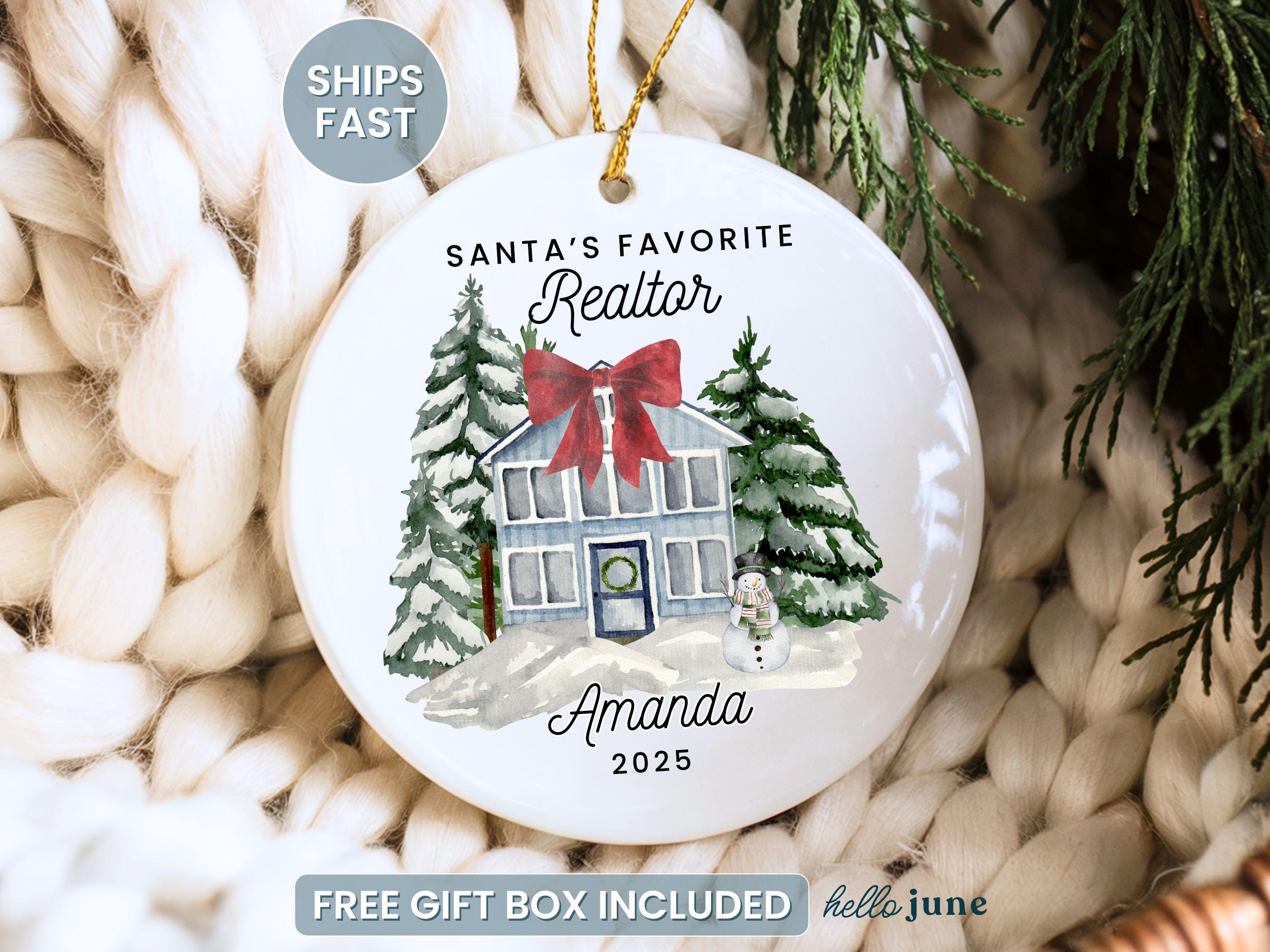 Realtor Christmas Ornament Custom Realtor Gift for Real Estate Agent ...