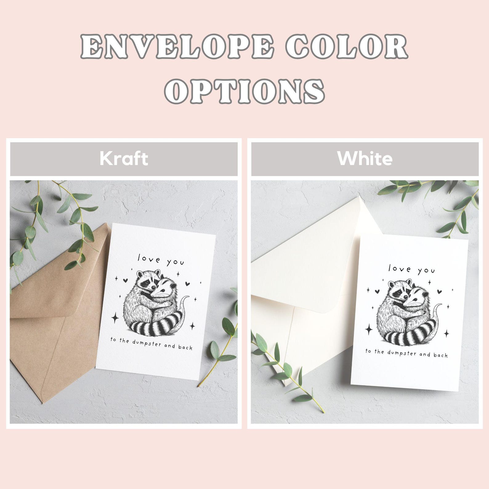 Raccoon Valentine Funny Raccoon Valentines Card for Him Feral Possum ...