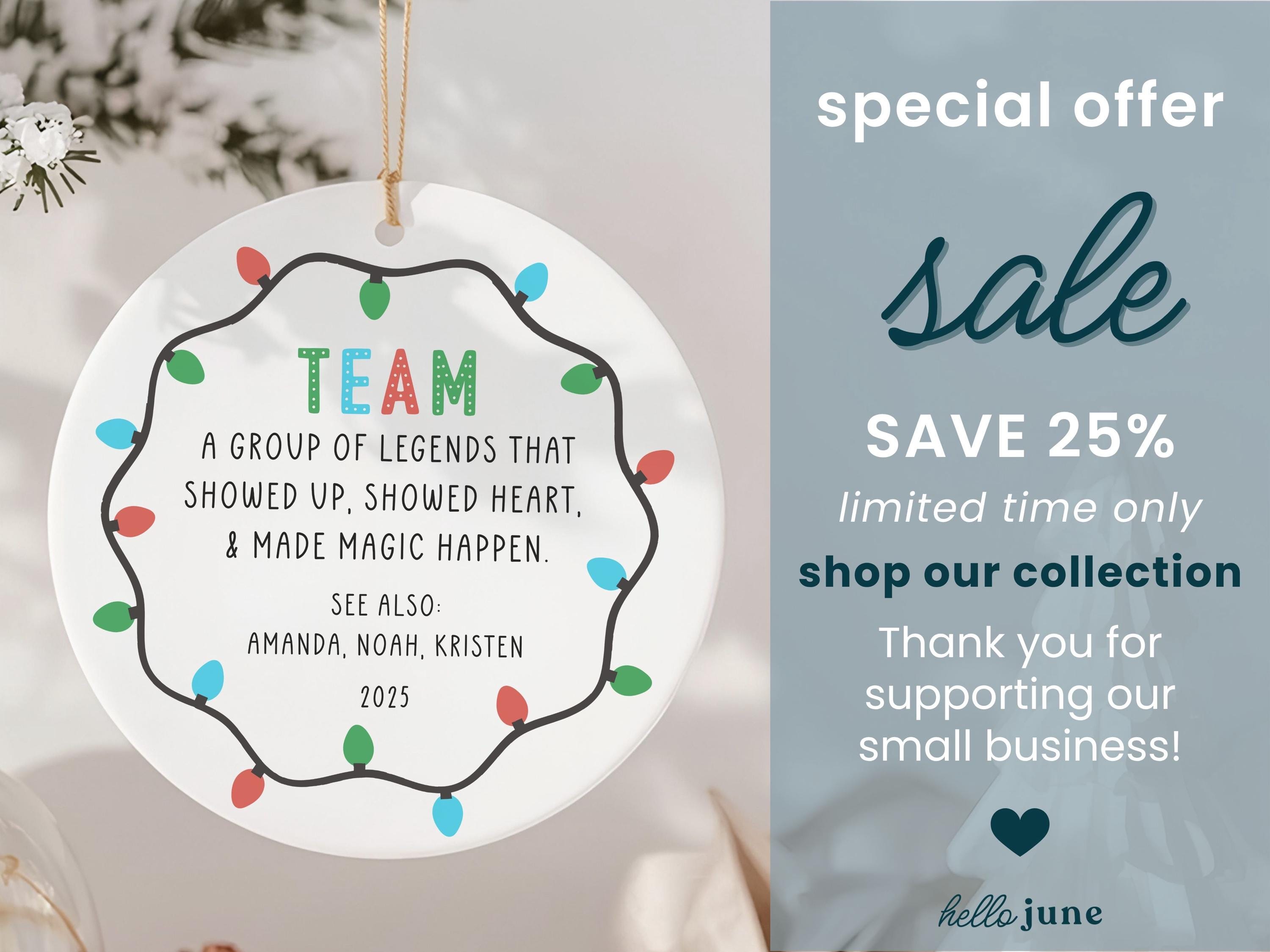 Team Definition Custom Team Ornaments Team Holiday Gifts Personalized ...