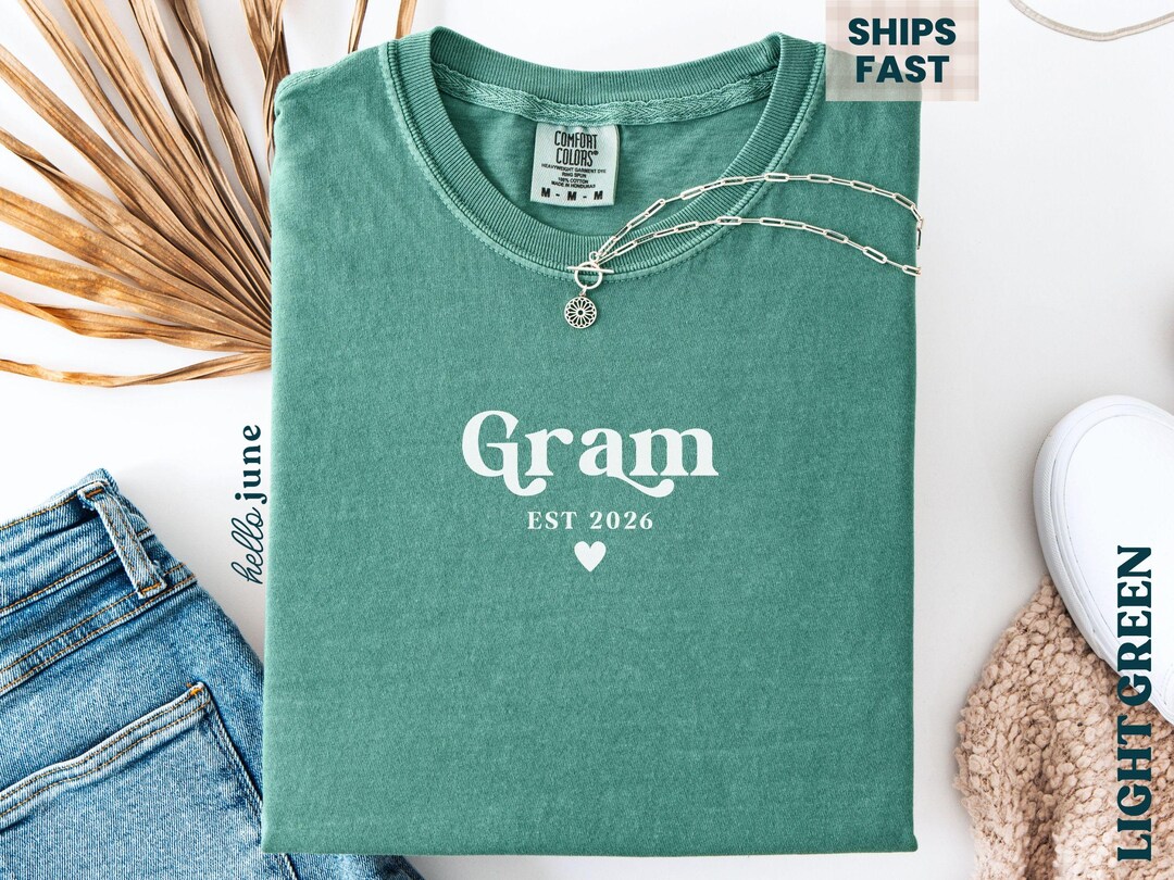 Custom Grams Est Year Shirt Grams Mother’s Day Gram Tshirt Grams ...