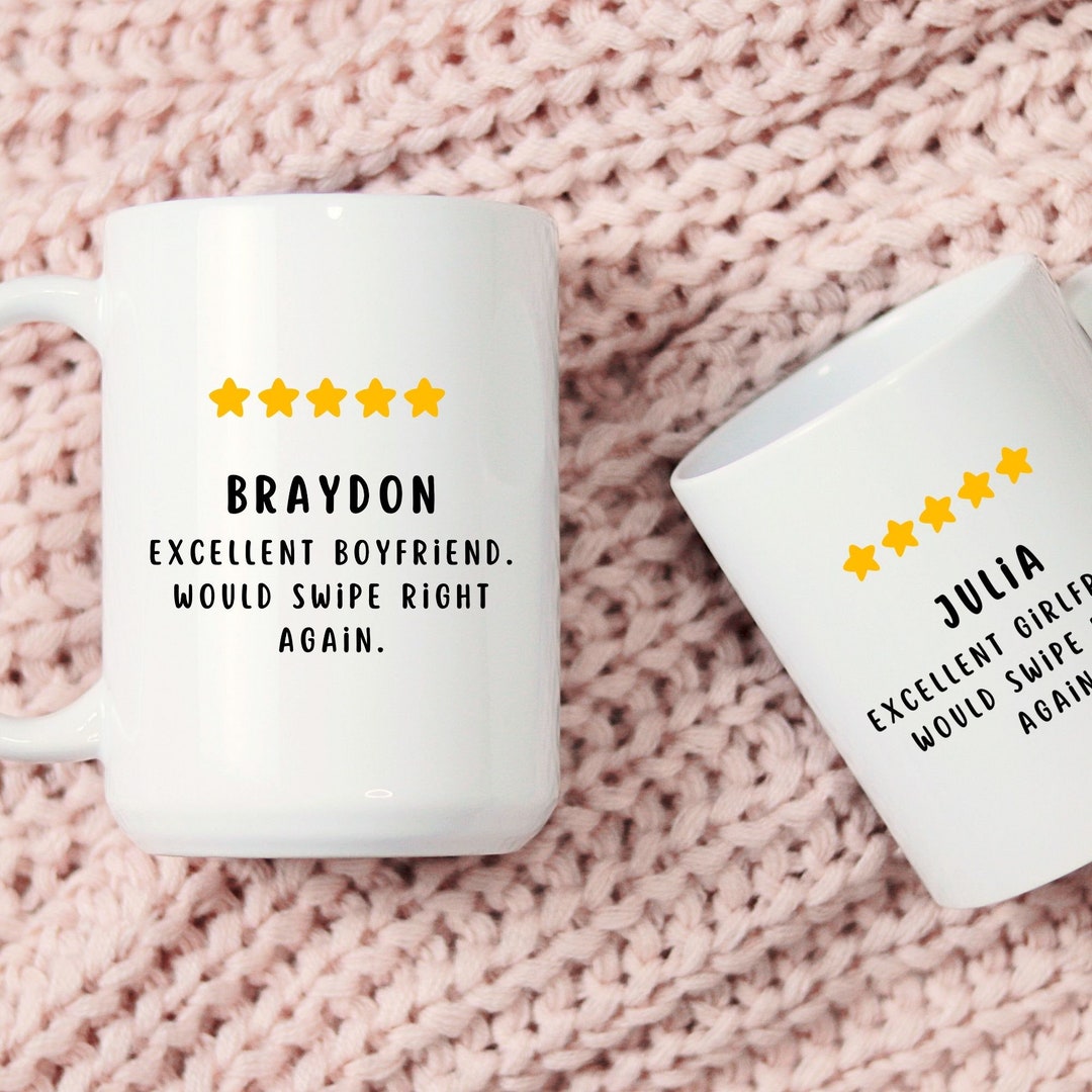 Personalized Swipe Right Boyfriend Mug Valentine's Day, Custom ...