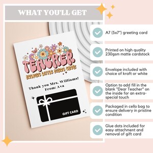 Teacher Appreciation Week Personalized Teacher Gift Card Holder Card ...