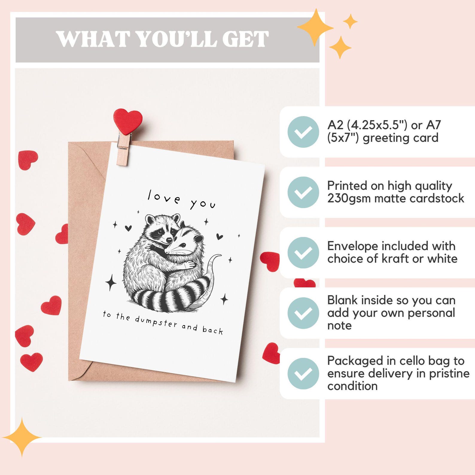 Raccoon Valentine Funny Raccoon Valentines Card for Him Feral Possum ...